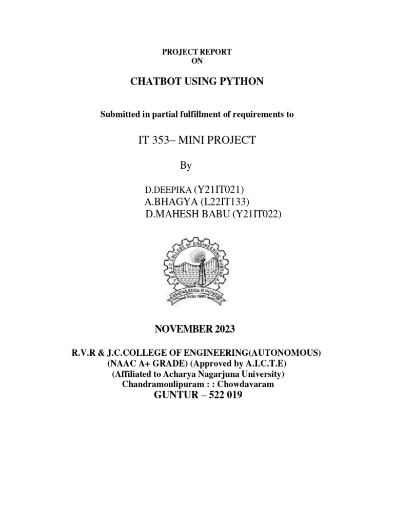 Chatbot | PDF | Use Case | Class (Computer Programming)