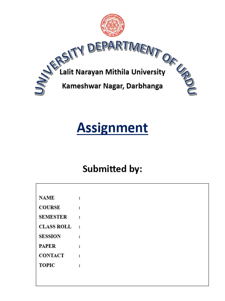 ASSIGNMENT FORMAT | PDF