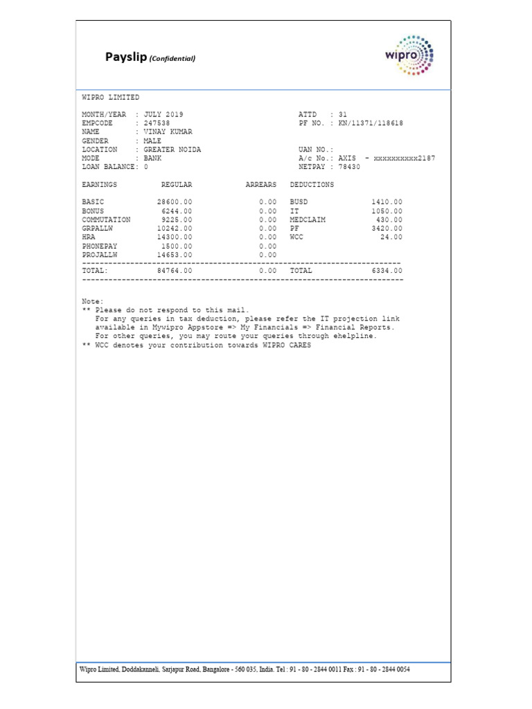 Toaz - Info Payslip PR | PDF