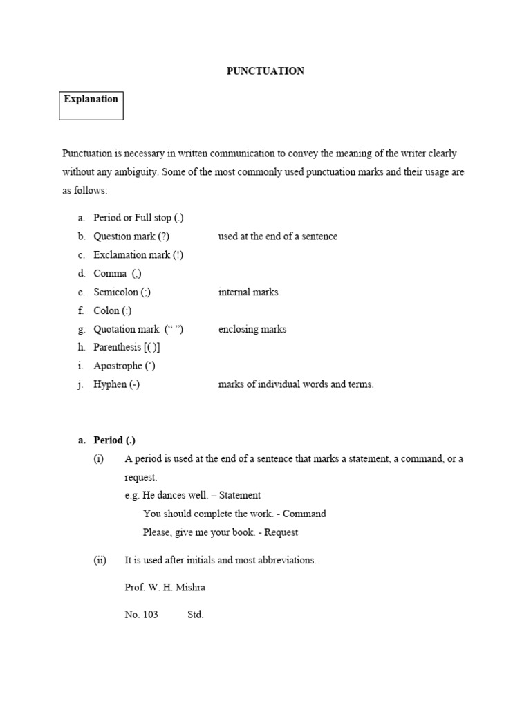 Punctuation | PDF | Comma | Punctuation