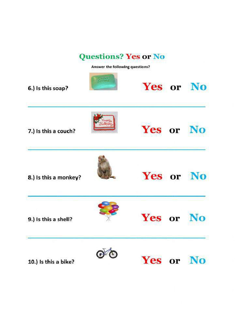 Yes or No Questions - Tobe | PDF