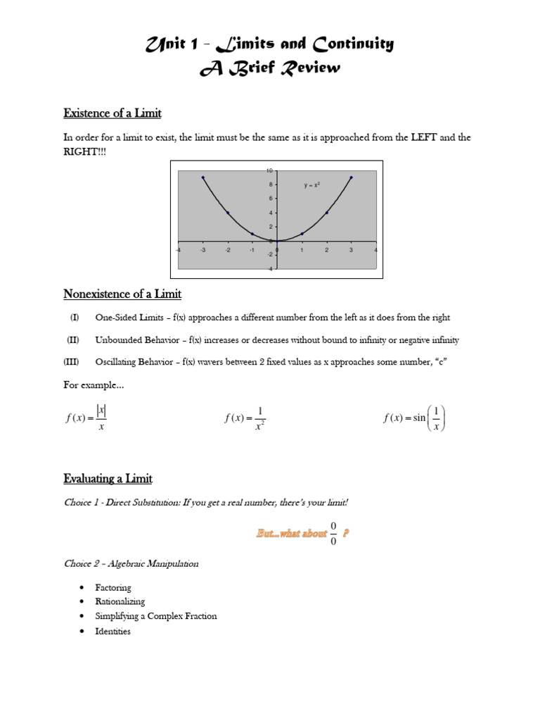 Unit 1 Notes Pdf Continuous Function Function Mathematics