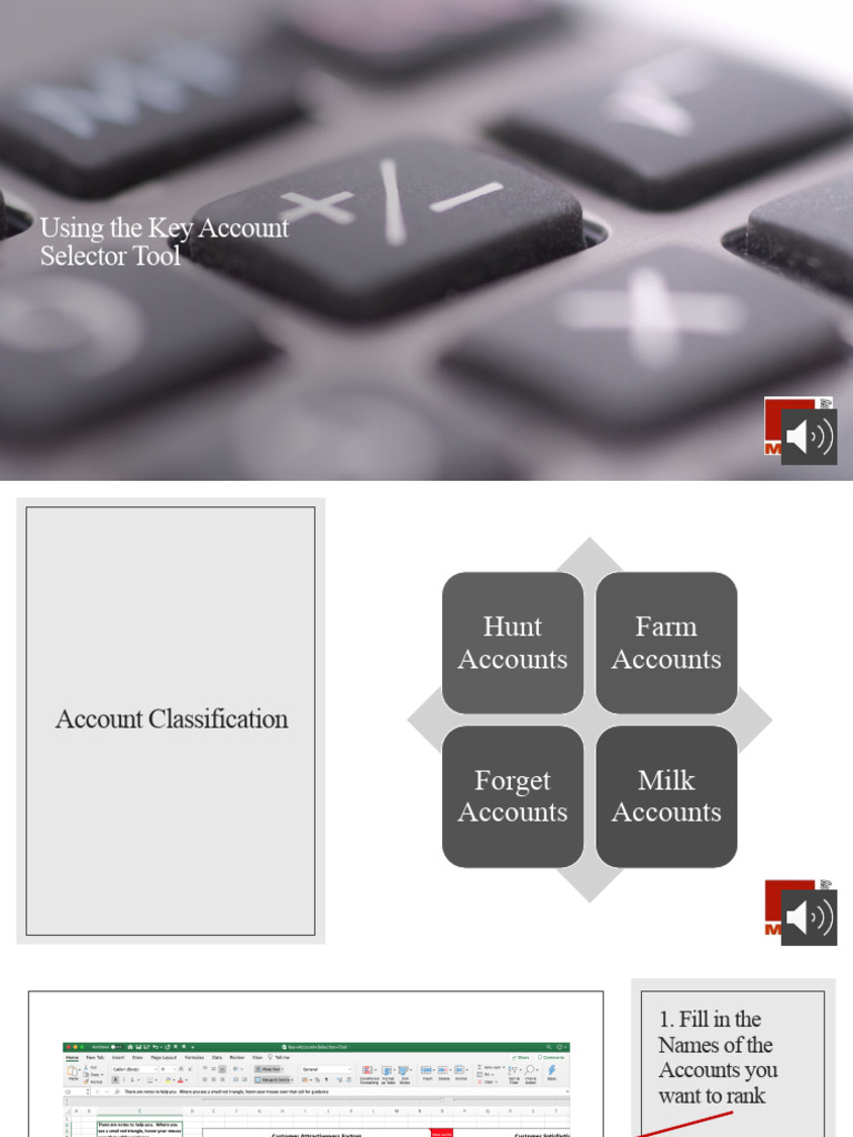 Using The Key Account Selection Tool | PDF