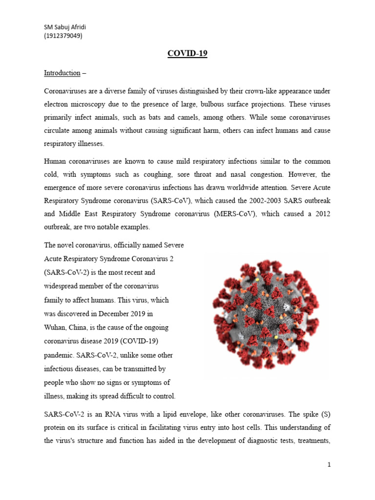 Assignment - COVID-19 | PDF | Virus | Infection