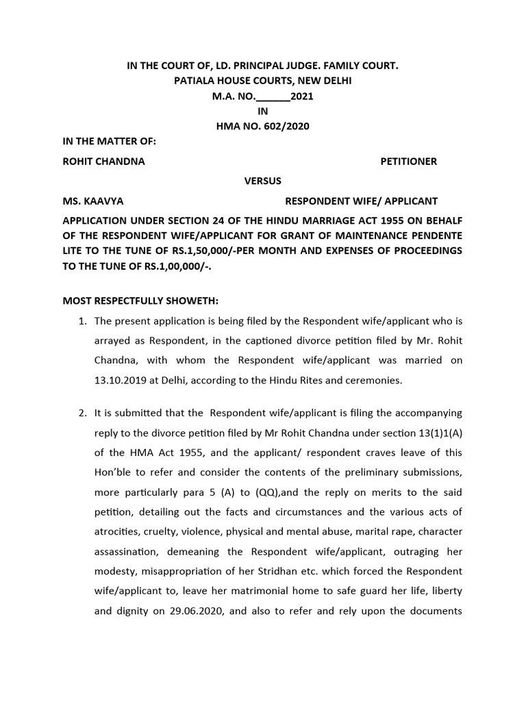 Final Application 24 Hma Act Kaavya | PDF