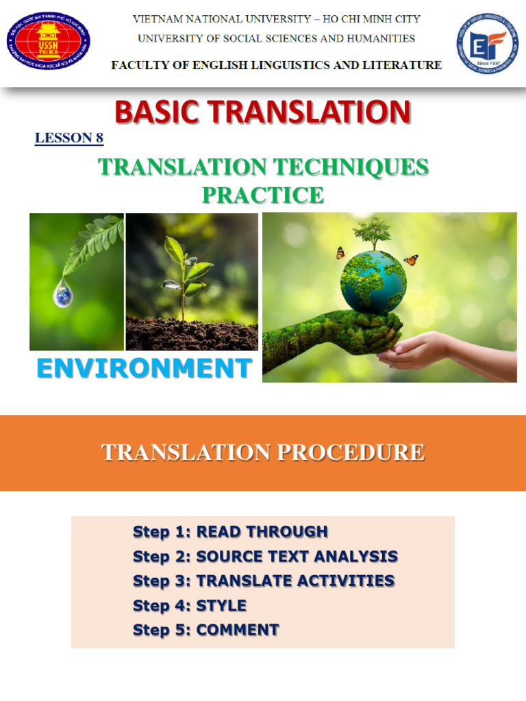 KHXHNV Basic Translation Practice Lesson 8 Topic Practice 3 Environment ...