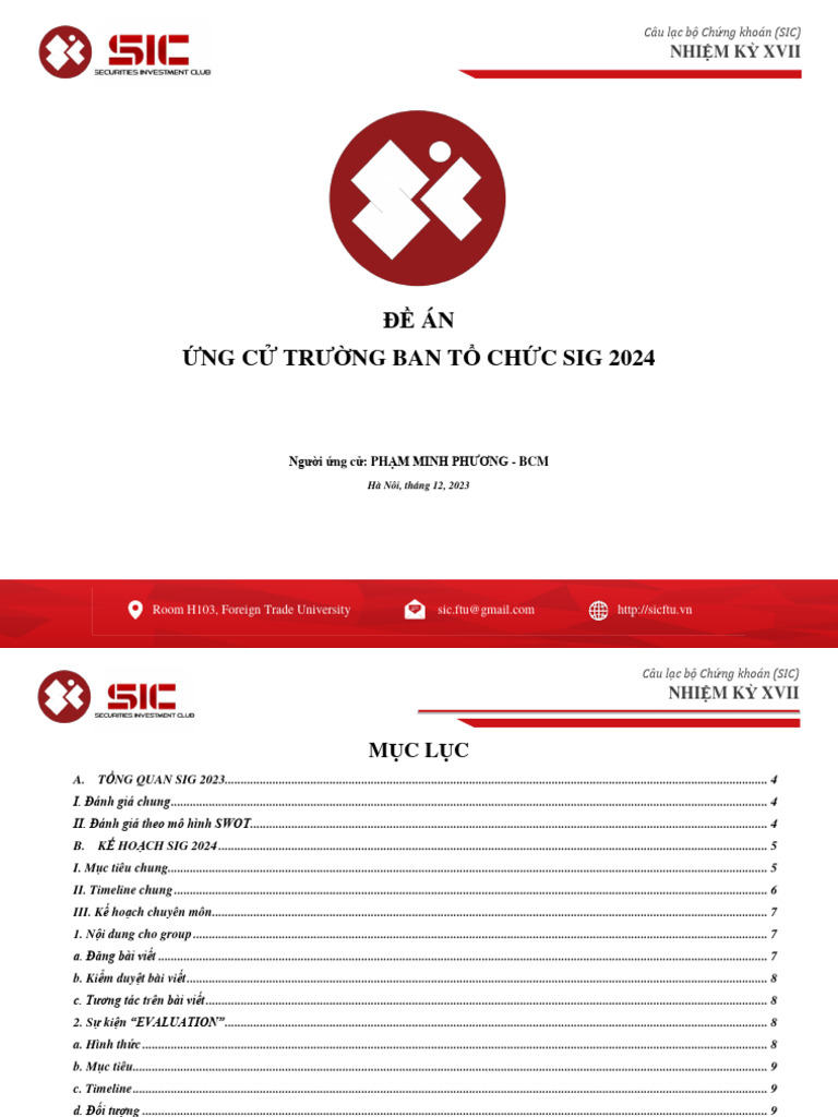 ĐỀ ÁN SIG FINAL | PDF