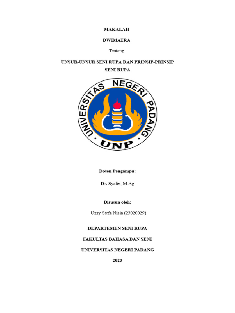Makalah Dwimatra | PDF | Seni