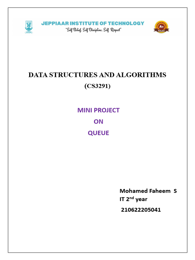 DSA - Mini - Project Faheem | PDF
