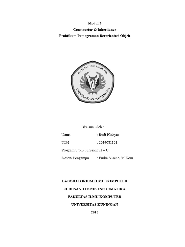 Constructor dan Inheritance dalam OOP | PDF