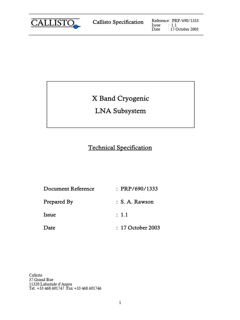 Cryo LNA Description | PDF