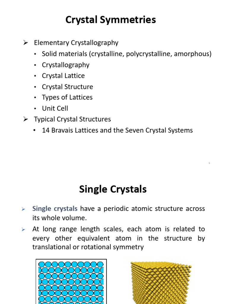 2 - Crystal Symmetries and Bindings | PDF | Ionic Bonding | Crystallite
