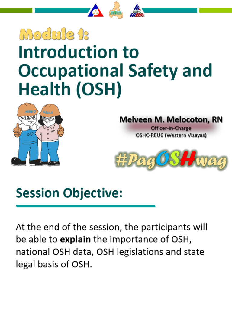 Module 1 - Introduction To OSH | PDF | Occupational Safety And Health ...