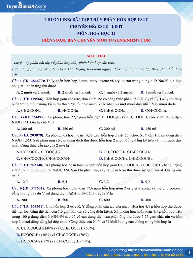 Thu Phân H N H P | PDF