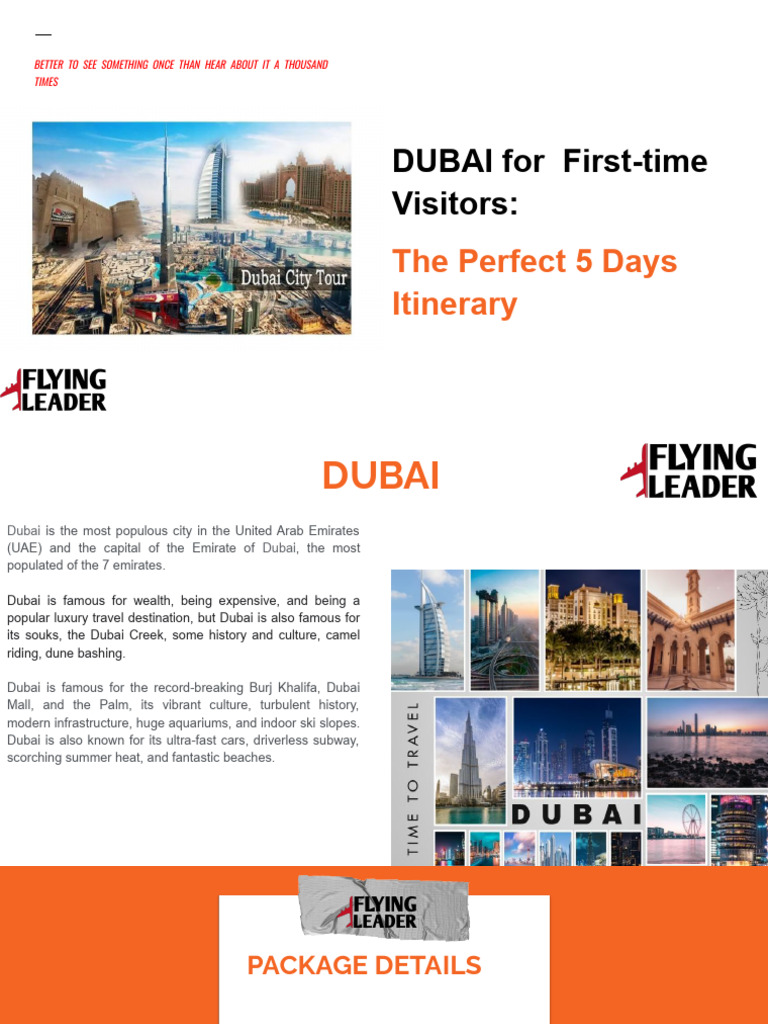 Dubai Itinerary | PDF