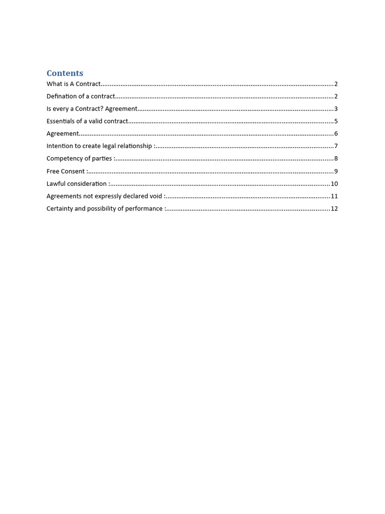 Essentials of a Valid Contract Explained | PDF | Consideration | Offer ...
