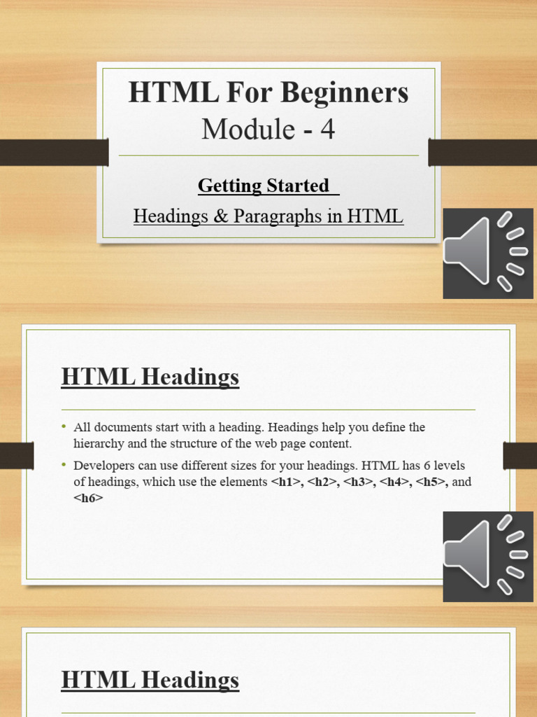 4 - 4.HTML-Headings-Paragraphs | PDF