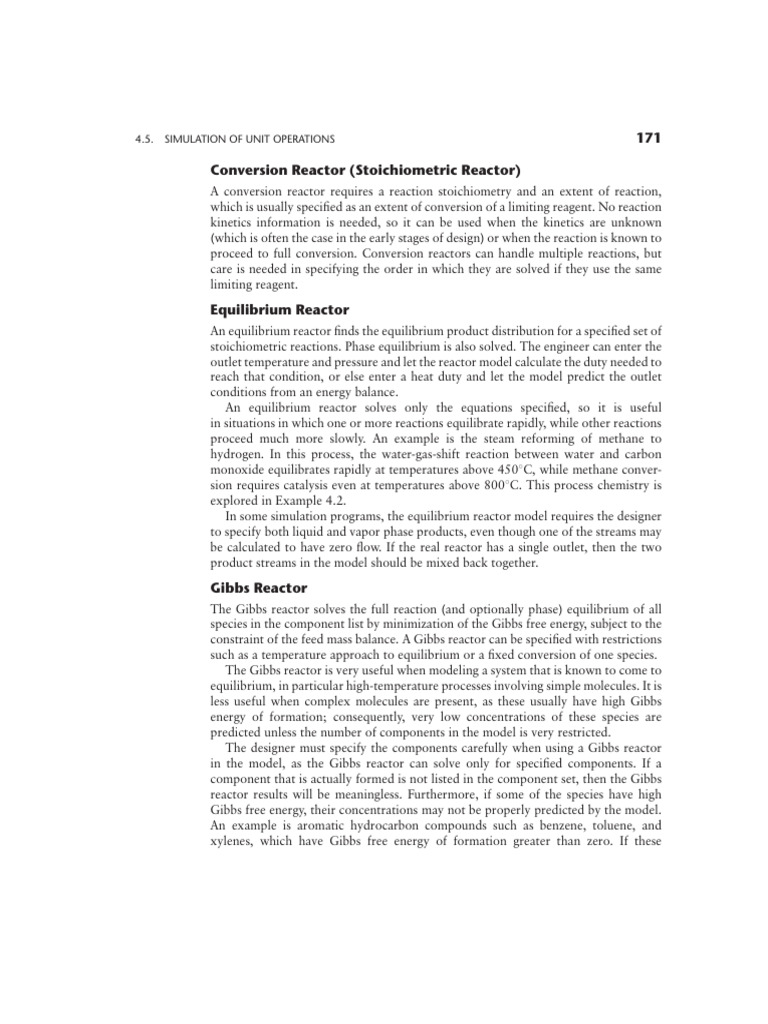 Conversion Reactor (Stoichiometric Reactor) | PDF