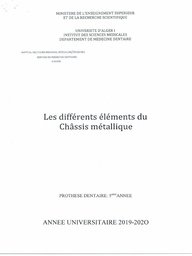 05 Différents Elément D'Un Châssis Métallique - 221126 - 192036 | PDF