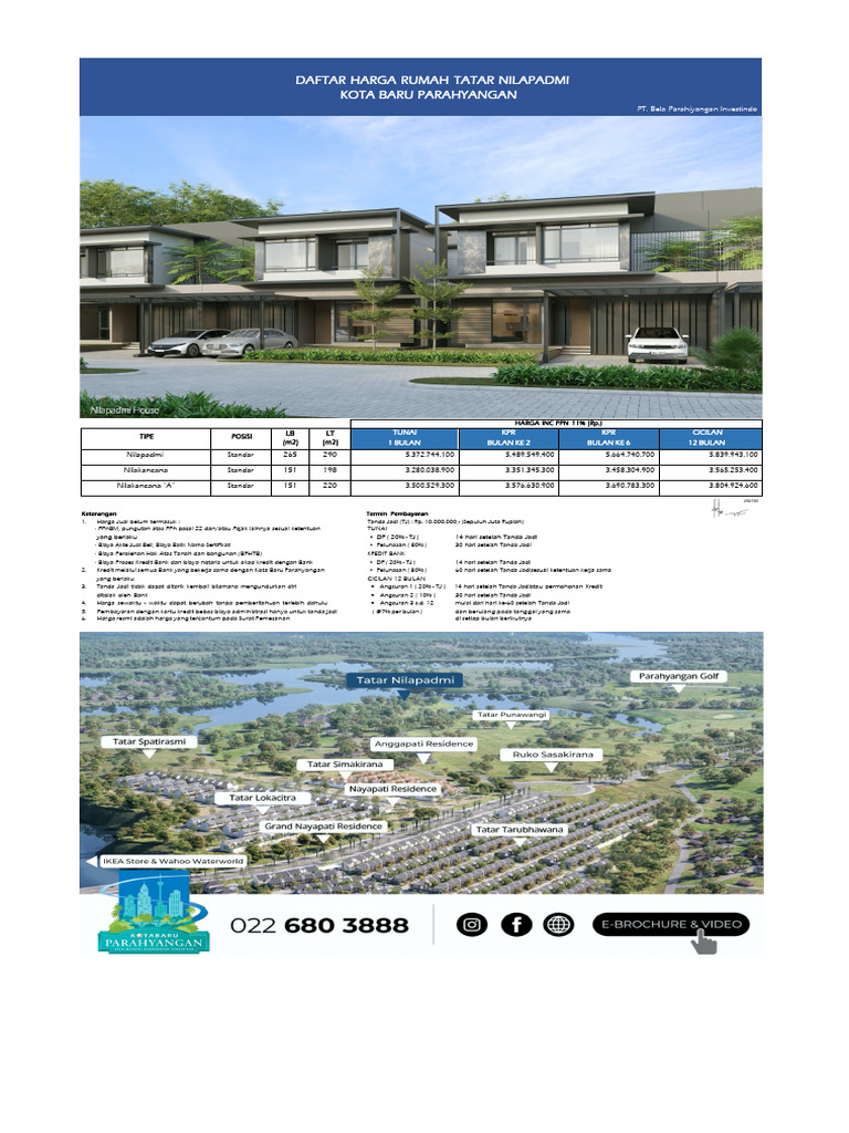 Pricelist Rumah Tatar Nilapadmi House 02.08.23 | PDF