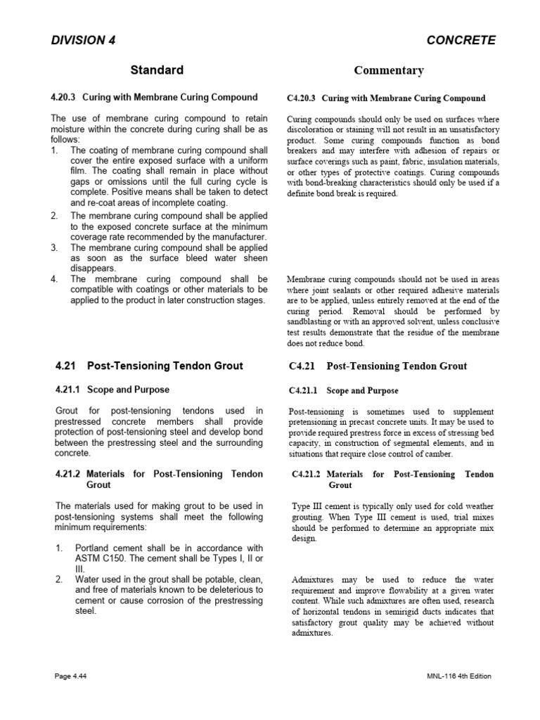 Curing Compounds | PDF