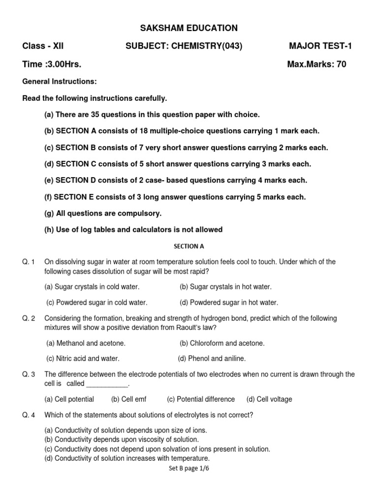 Saksham Major-1 | PDF | Chemical Reactions | Electrochemistry