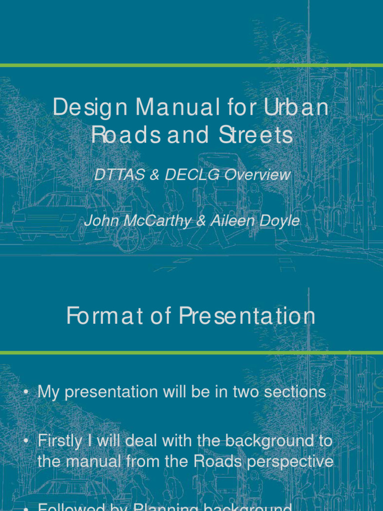 Urban Road Design Manual Overview | PDF | Transport