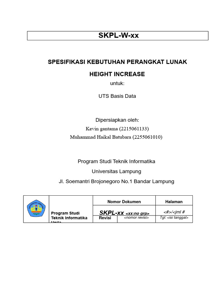 Uas SKPL Height Increase | PDF