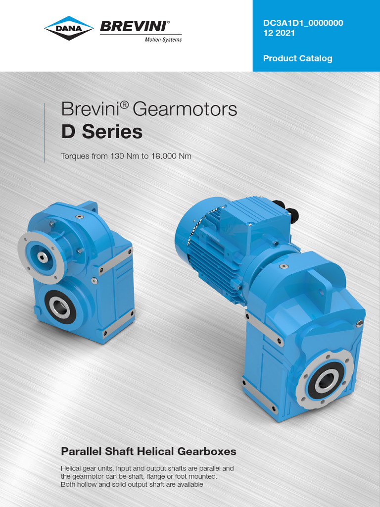 DC3A1D1 0000000 Brevini-Gearmotors D Series | PDF | Electric Motor | Torque