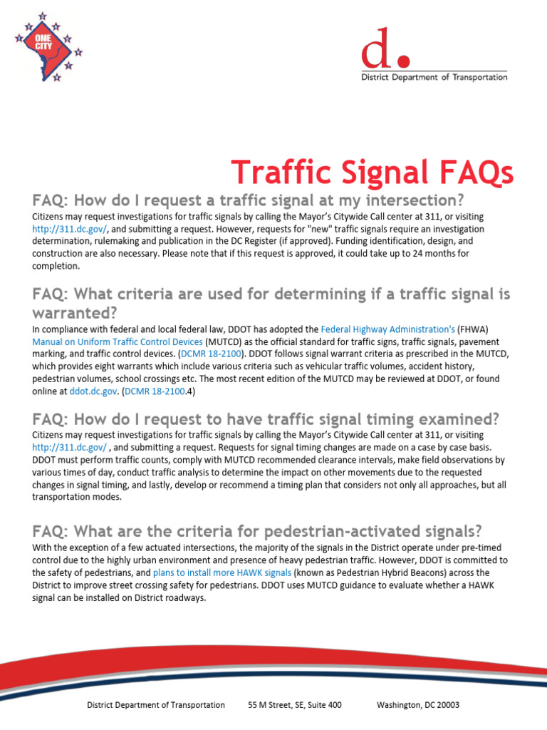 Traffic Signal FAQs | PDF | Traffic Light | Traffic