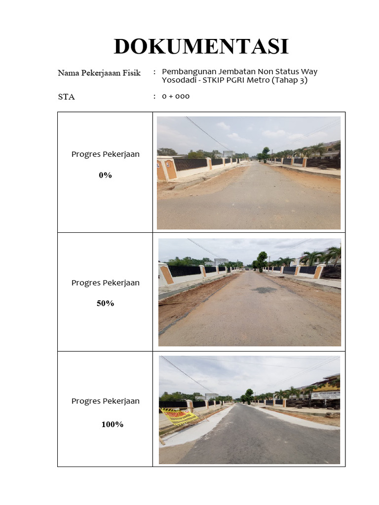 Dokumentasi Pekerjaan Fisik | PDF