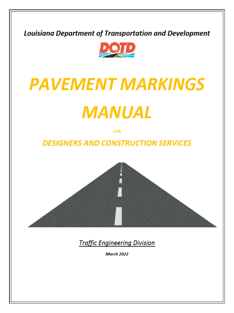 Pavement Marking Manual | PDF | Road Surface | Traffic