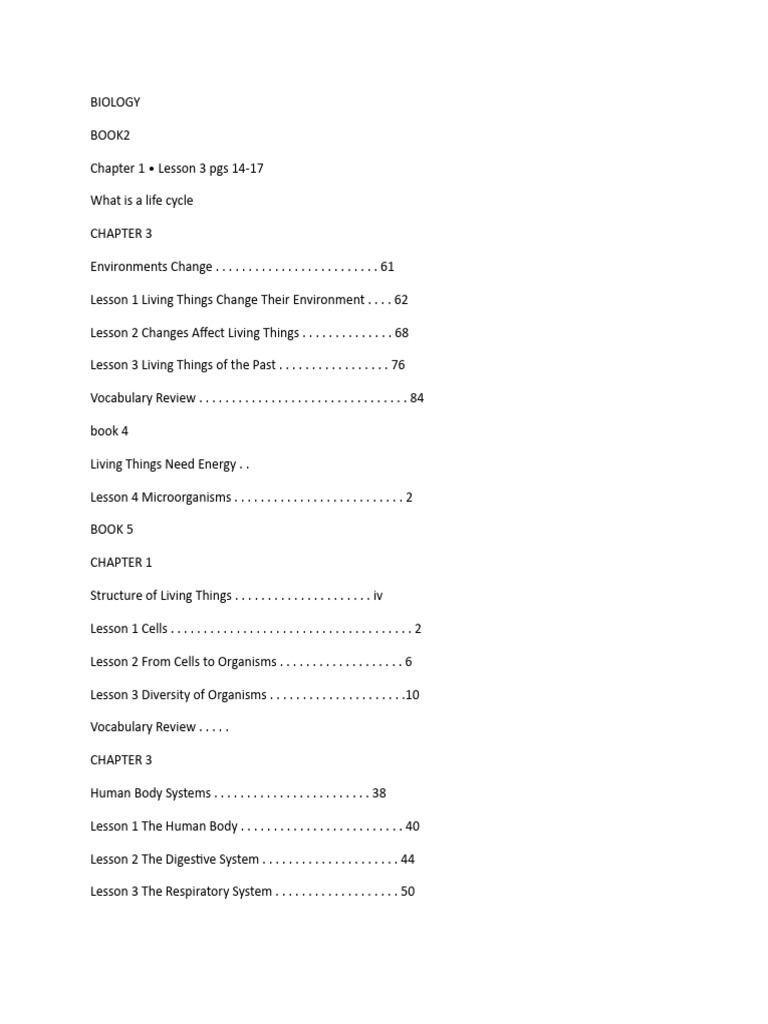 Biology Lesson 3 | PDF