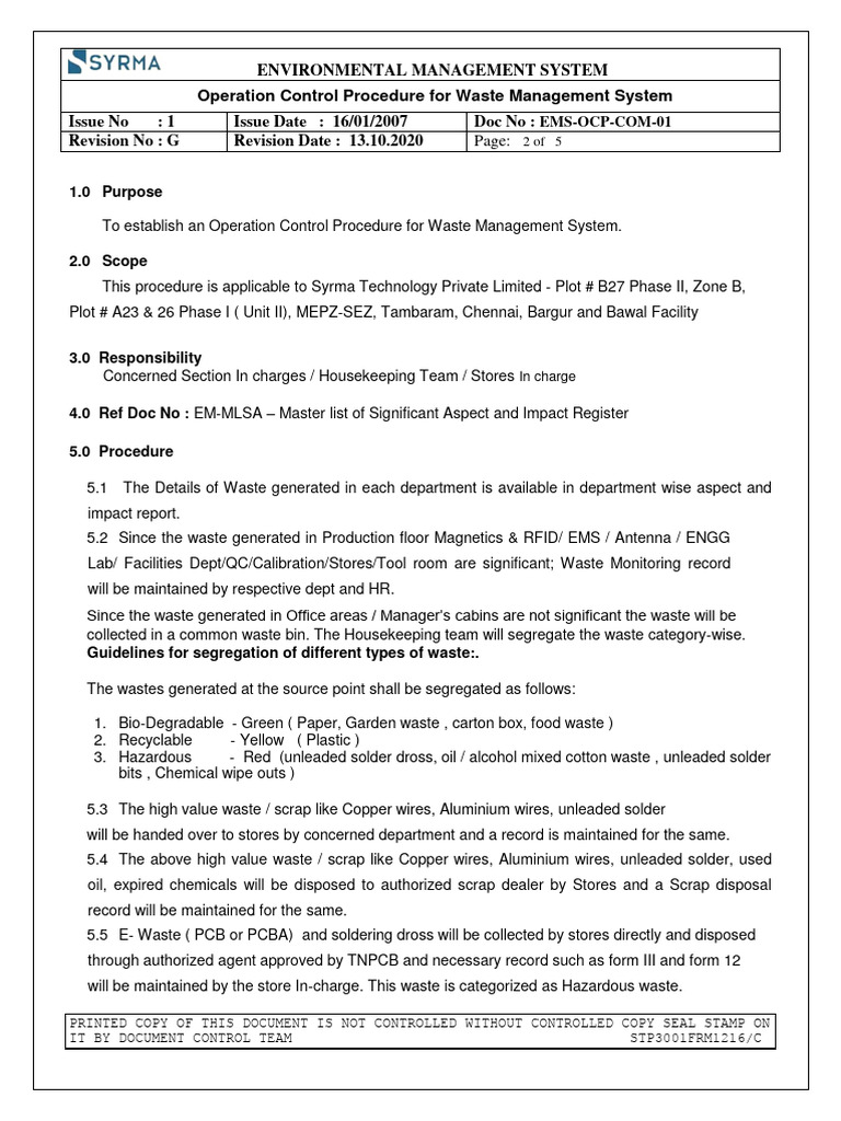 WASTE MANAGEMENT SYSTEM | PDF | Waste | Waste Management