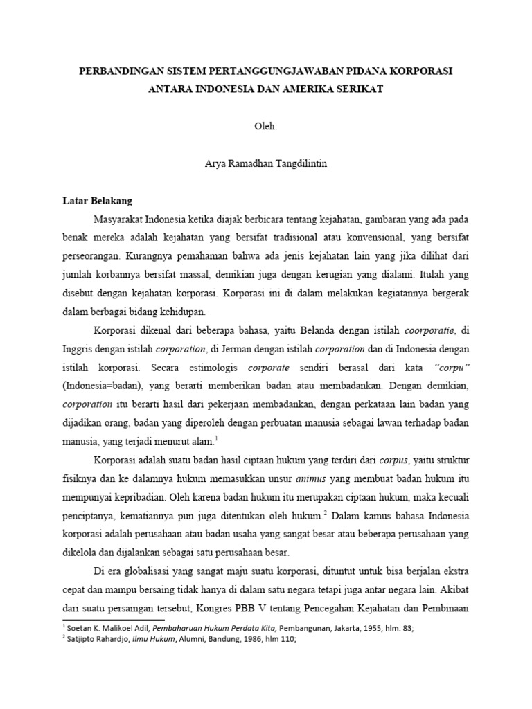 Tugas Perbandingan Arya | PDF