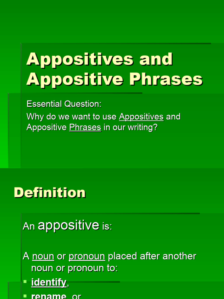 Understanding Appositives and Phrases | PDF