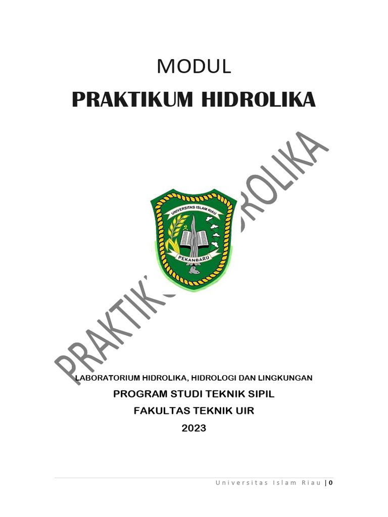 Modul Praktikum Hidrolika | PDF