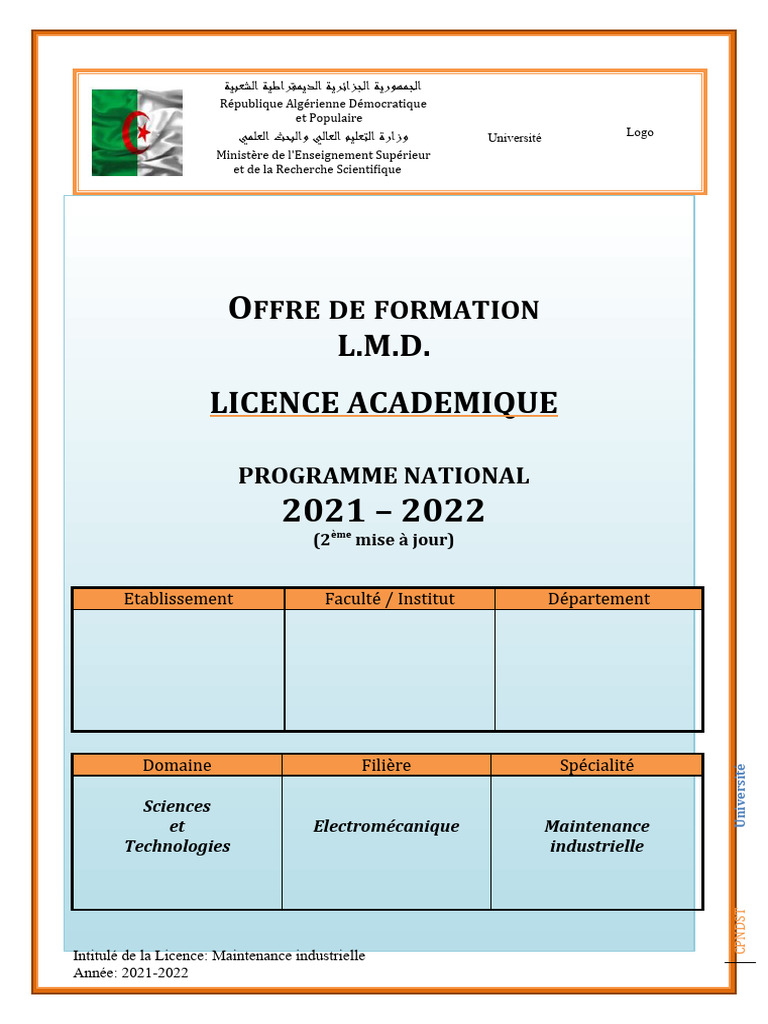 A7 Licence Maintenance Industrielle | PDF