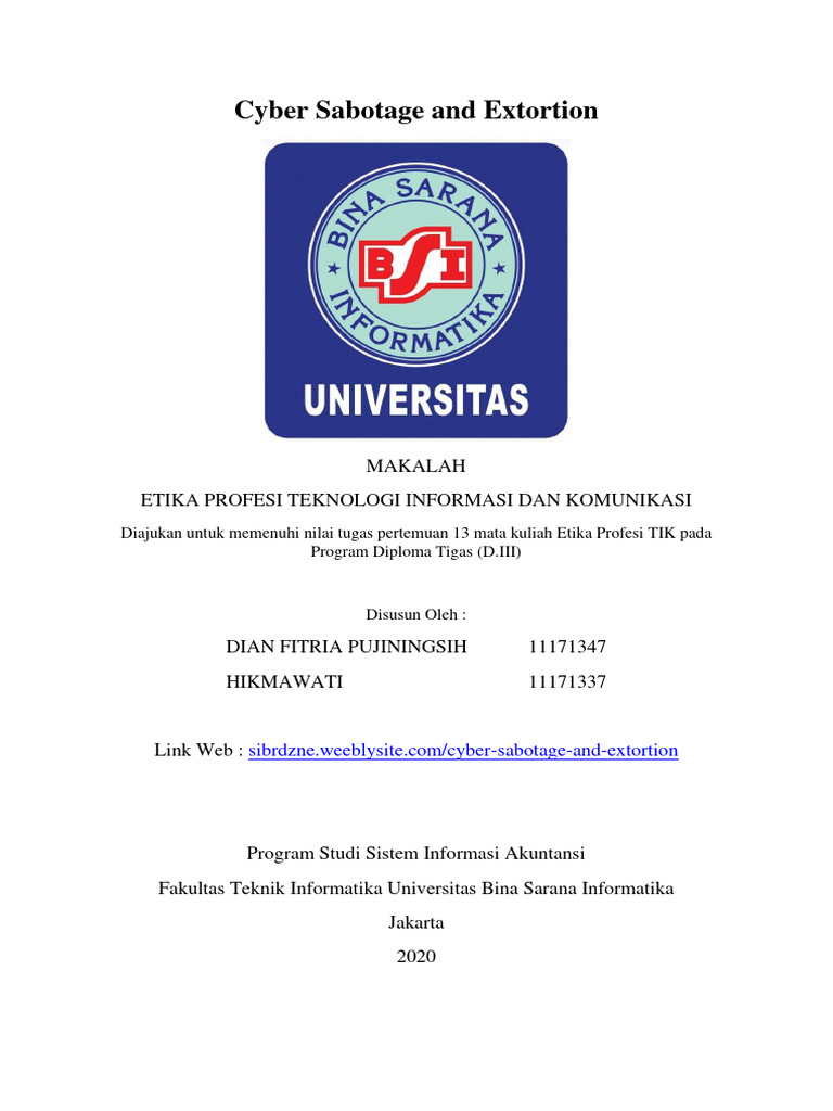 Cyber Sabotage and Extortion | PDF