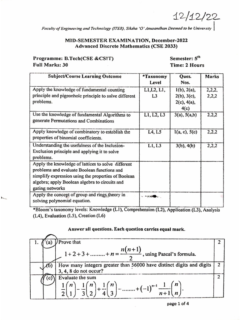 5TH MID SEM 2022 | PDF