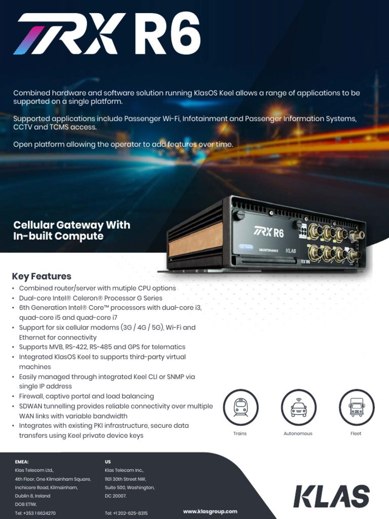 TRX R6 Brochure USLetter Web | PDF | Multi Core Processor | Wi Fi