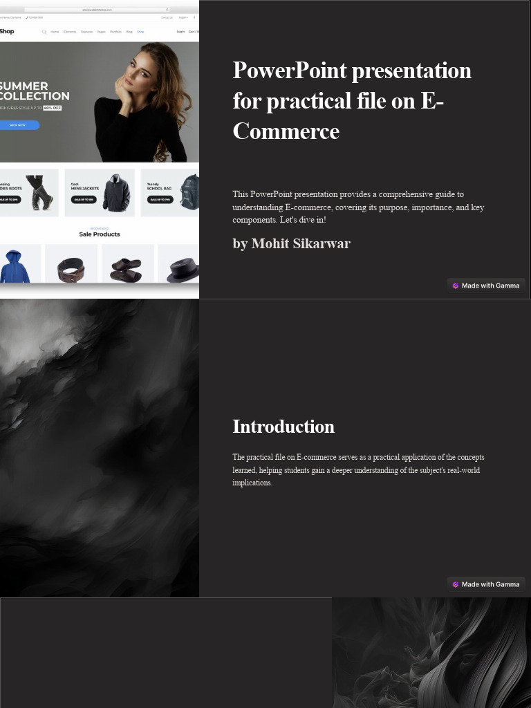 PowerPoint Presentation For Practical File On E Commerce | PDF | E ...