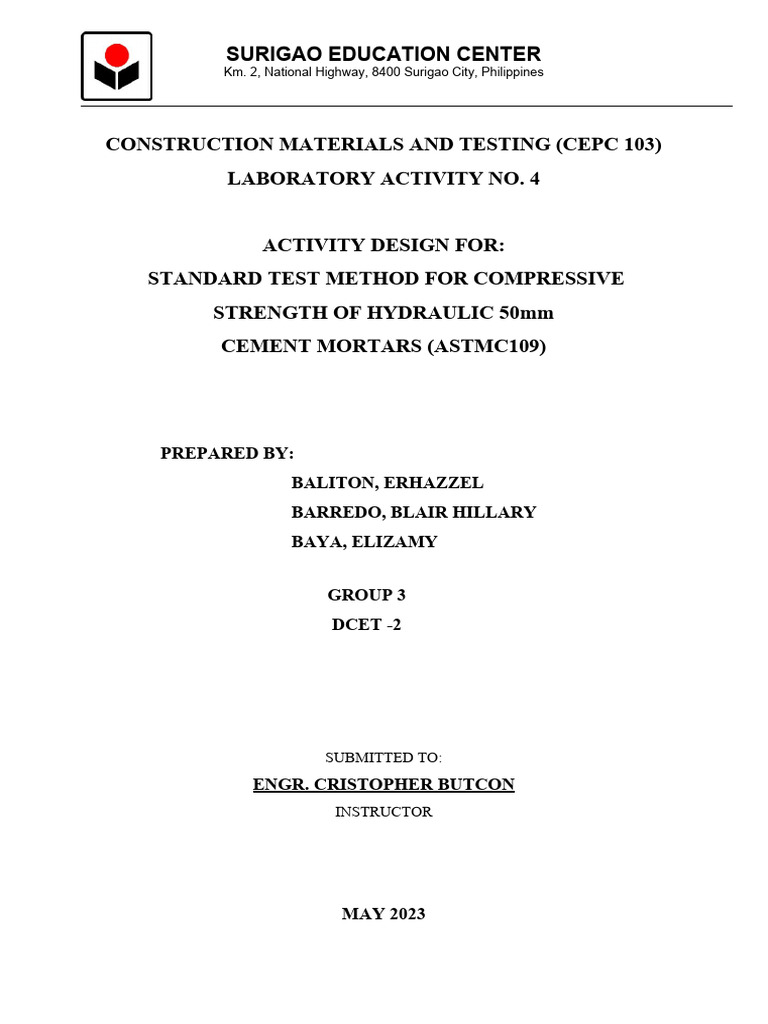 Cmt-Lab-2 Group3 | PDF | Concrete | Construction Aggregate