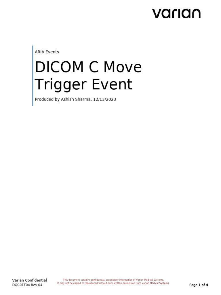 DICOM C Move Trigger Event | PDF | Internet Protocols | Telecommunications