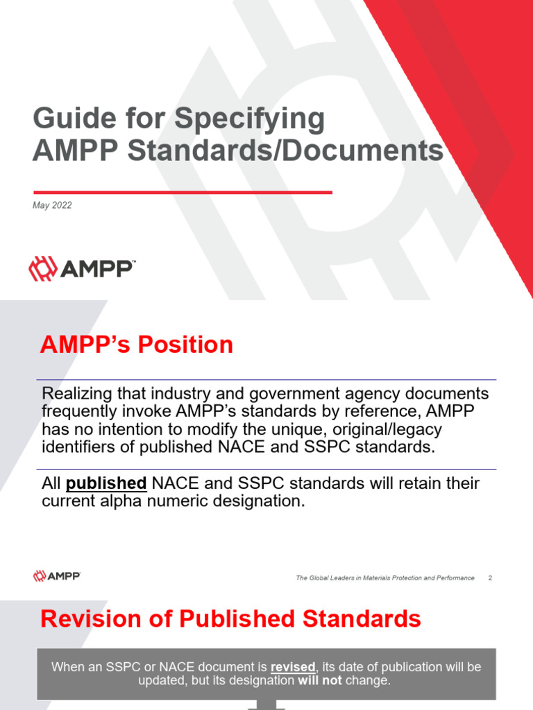 Guide To Specifying AMPP Standards | PDF | Materials | Physical Sciences