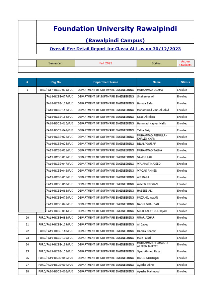 Defaulter List-Software Engineering | PDF
