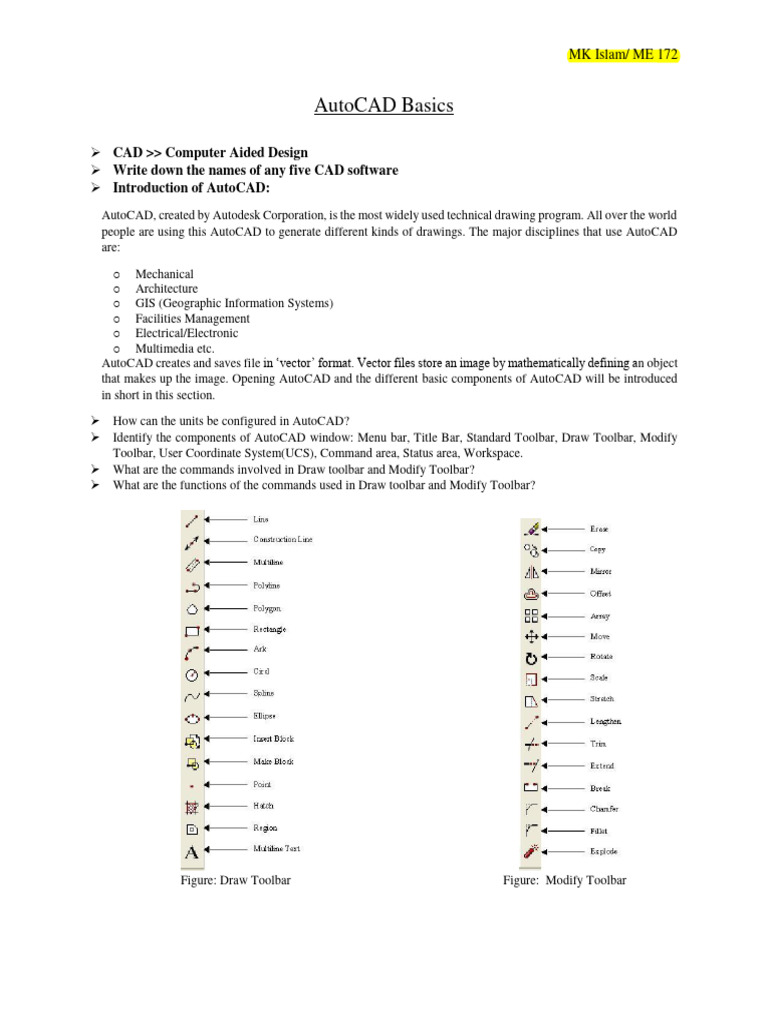 Autocad Basics Pdf