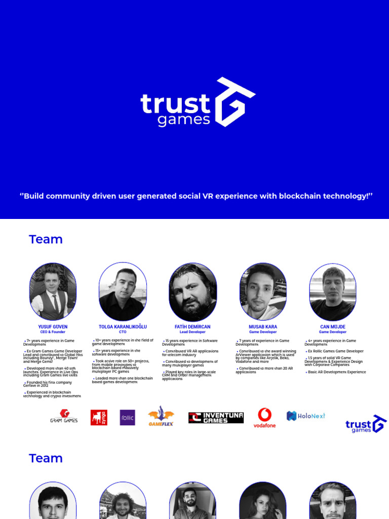 Trust Games Pitch Deck | PDF