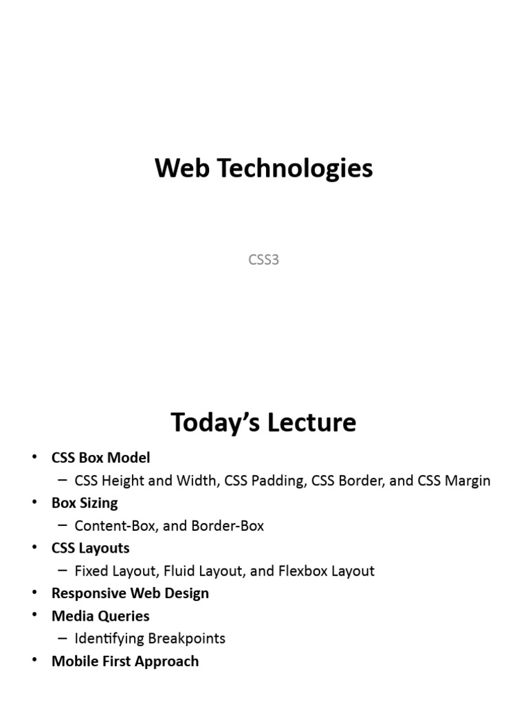 Lecture 10 | PDF | Responsive Web Design | Web Design