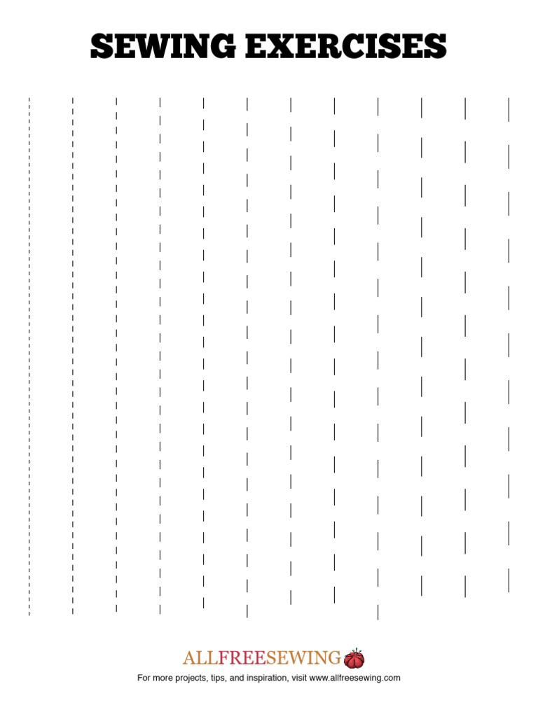 Hand Sewing Practice Sheets PDF | PDF